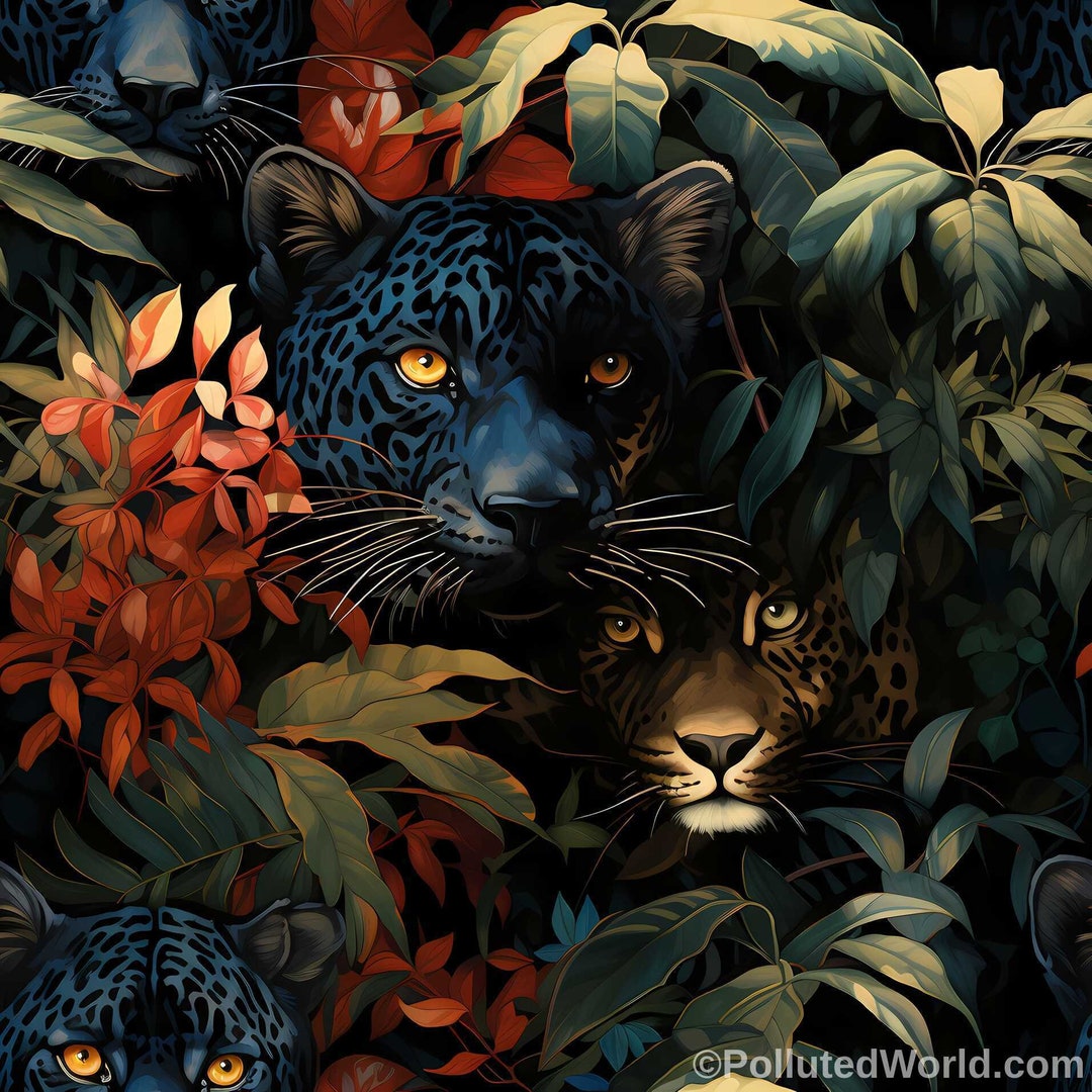 Jungle Leopard #3 Seamless Pattern Digital Paper Image 341_dpi - Etsy