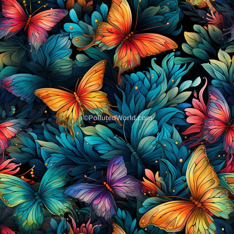 Trippy Bugs 1 Seamless Pattern Digital Paper Image - Etsy