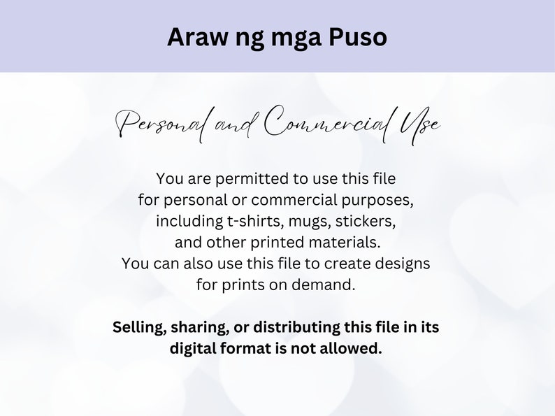 Araw Ng Mga Puso Svg Valentine's Day Svg Digital Download Filipino ...