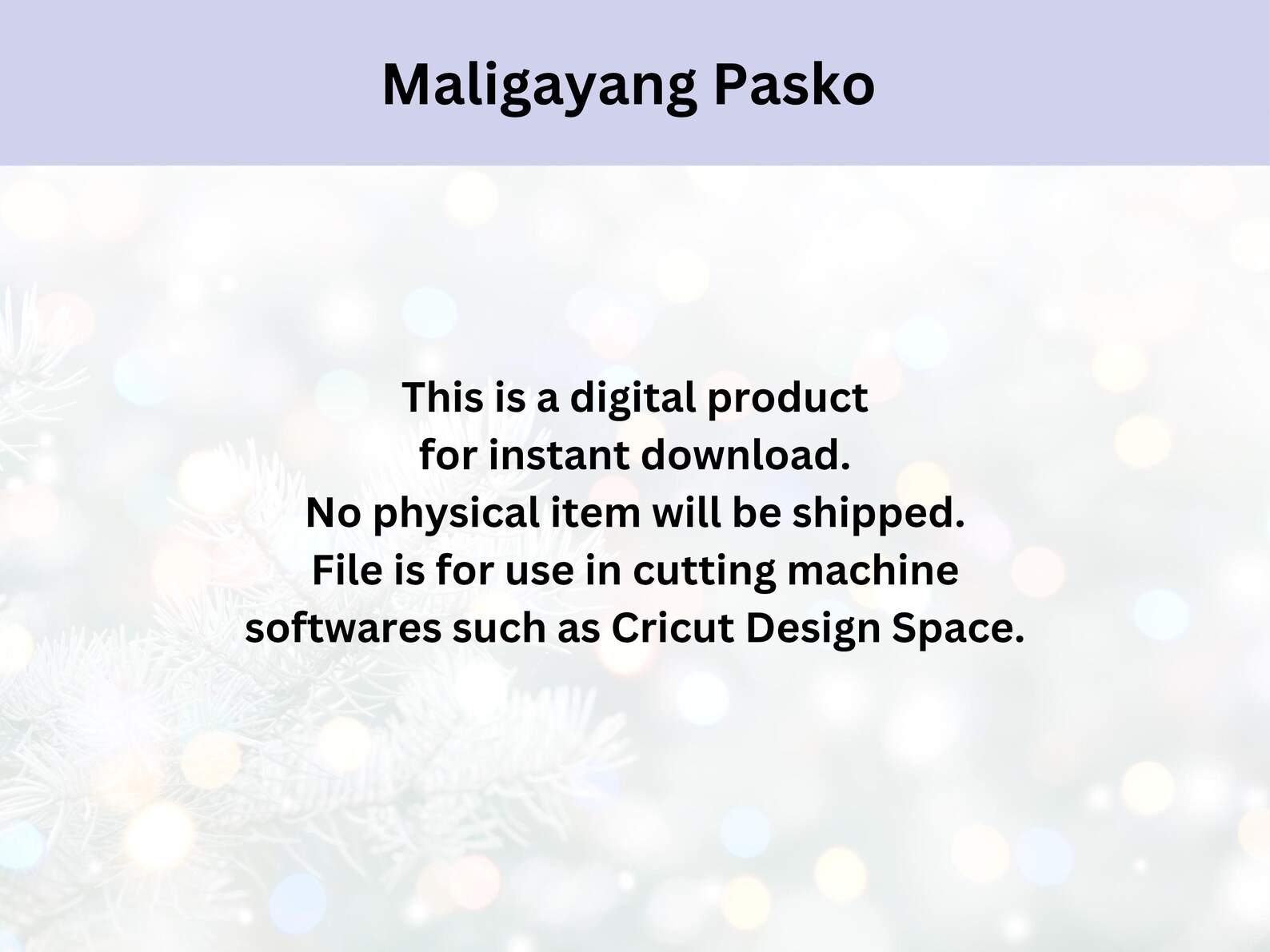 Maligayang Pasko Svg | Digital Download | Filipino Merry Christmas ...