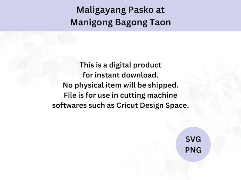 Maligayang Pasko at Manigong Bagong Taon Svg | Digital Download | Merry ...