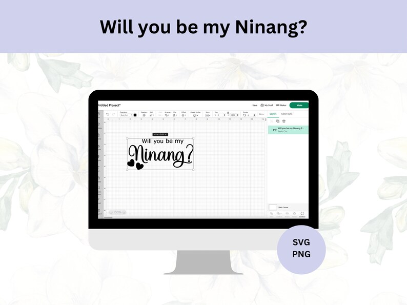 Will You Be My Ninang Svg | Digital Download | Will You Be My Godmother ...