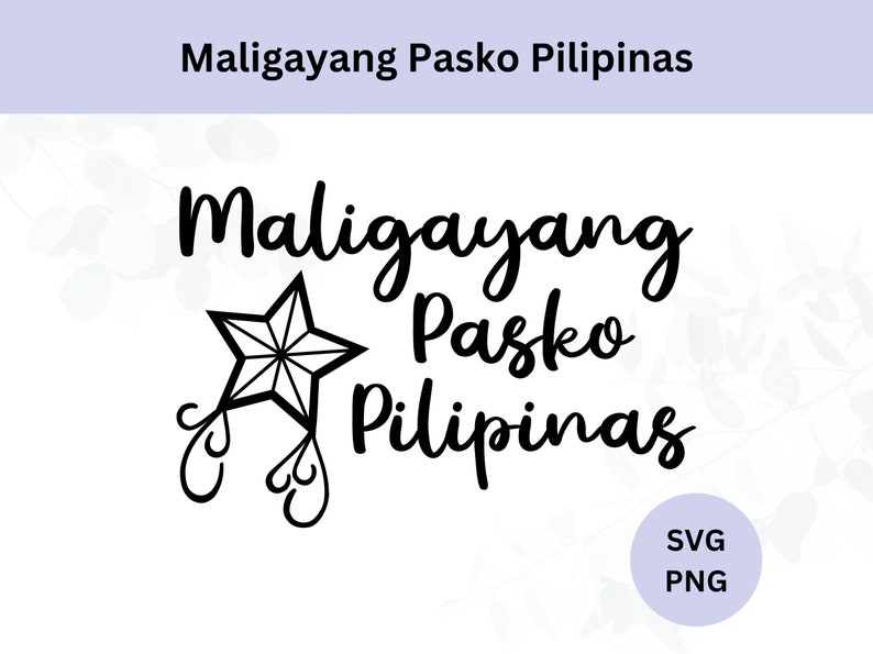 Maligayang Pasko Pilipinas Svg | Digital Download | Filipino Merry ...