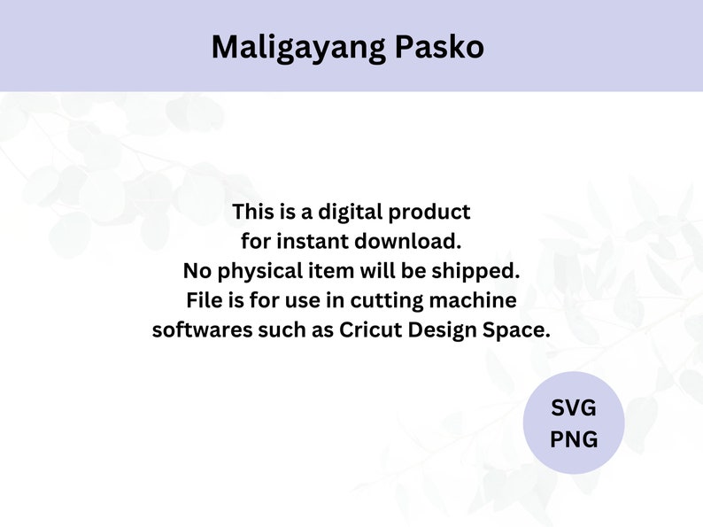 Maligayang Pasko Svg Digital Download Filipino Merry Christmas Filipino ...