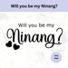 Will You Be My Ninang Svg | Digital Download | Will You Be My Godmother ...
