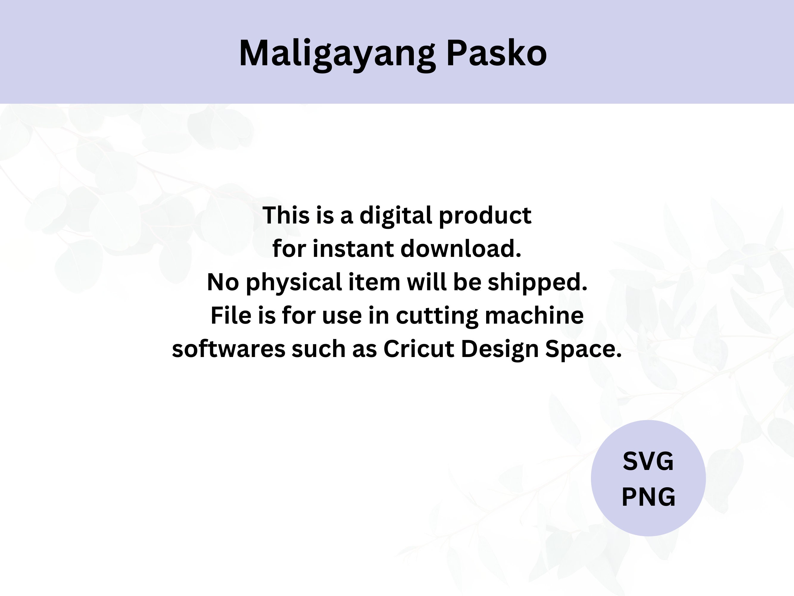 Maligayang Pasko Svg | Filipino Merry Christmas | Digital Download ...