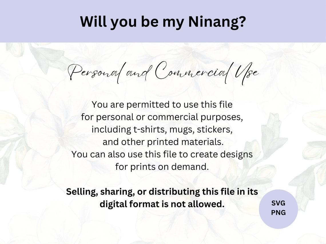 Will You Be My Ninang Svg | Digital Download | Will You Be My Godmother ...