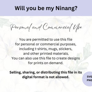 Will You Be My Ninang Svg | Digital Download | Will You Be My Godmother ...