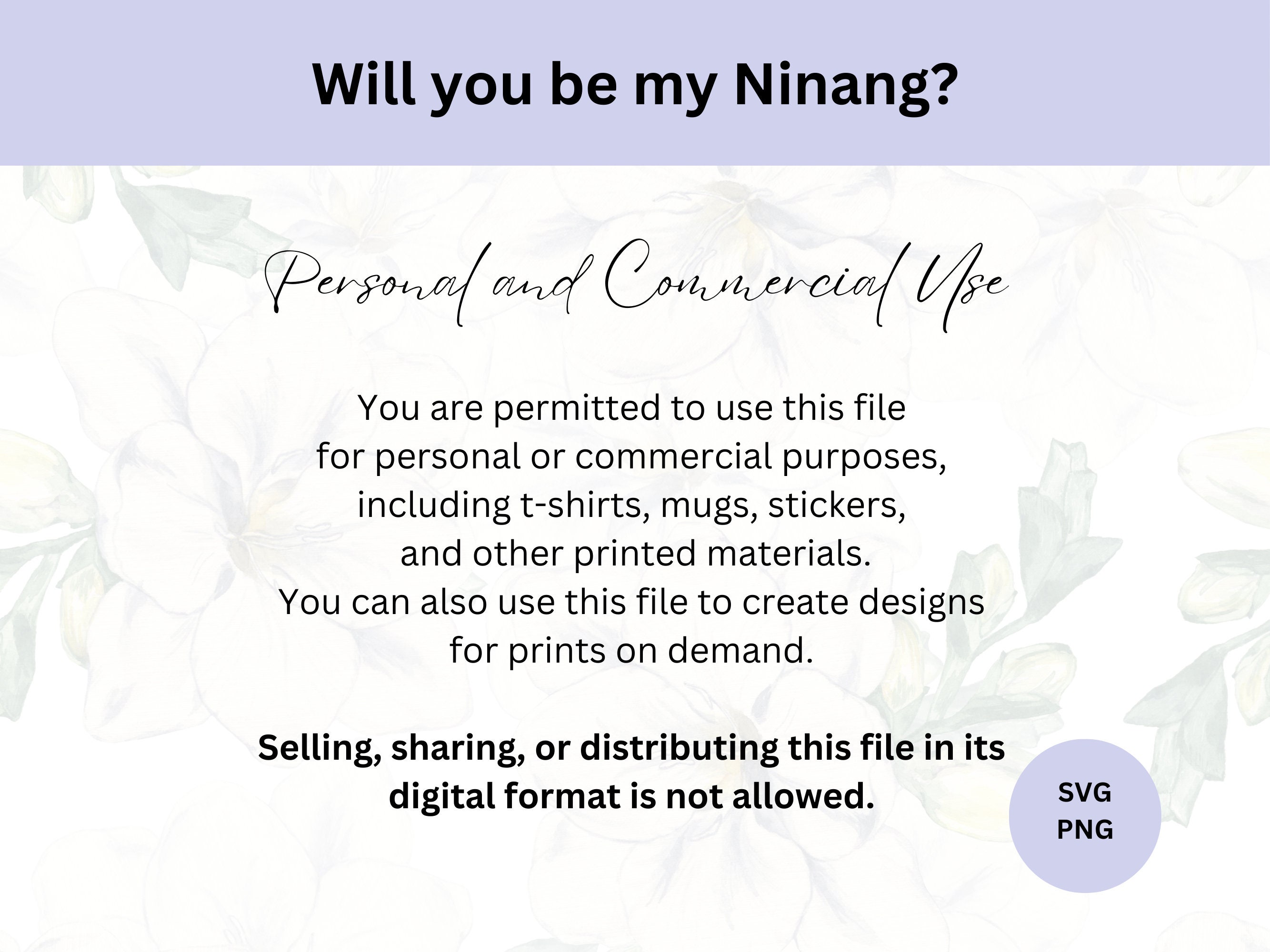 Will You Be My Ninang Svg | Digital Download | Will You Be My Godmother ...
