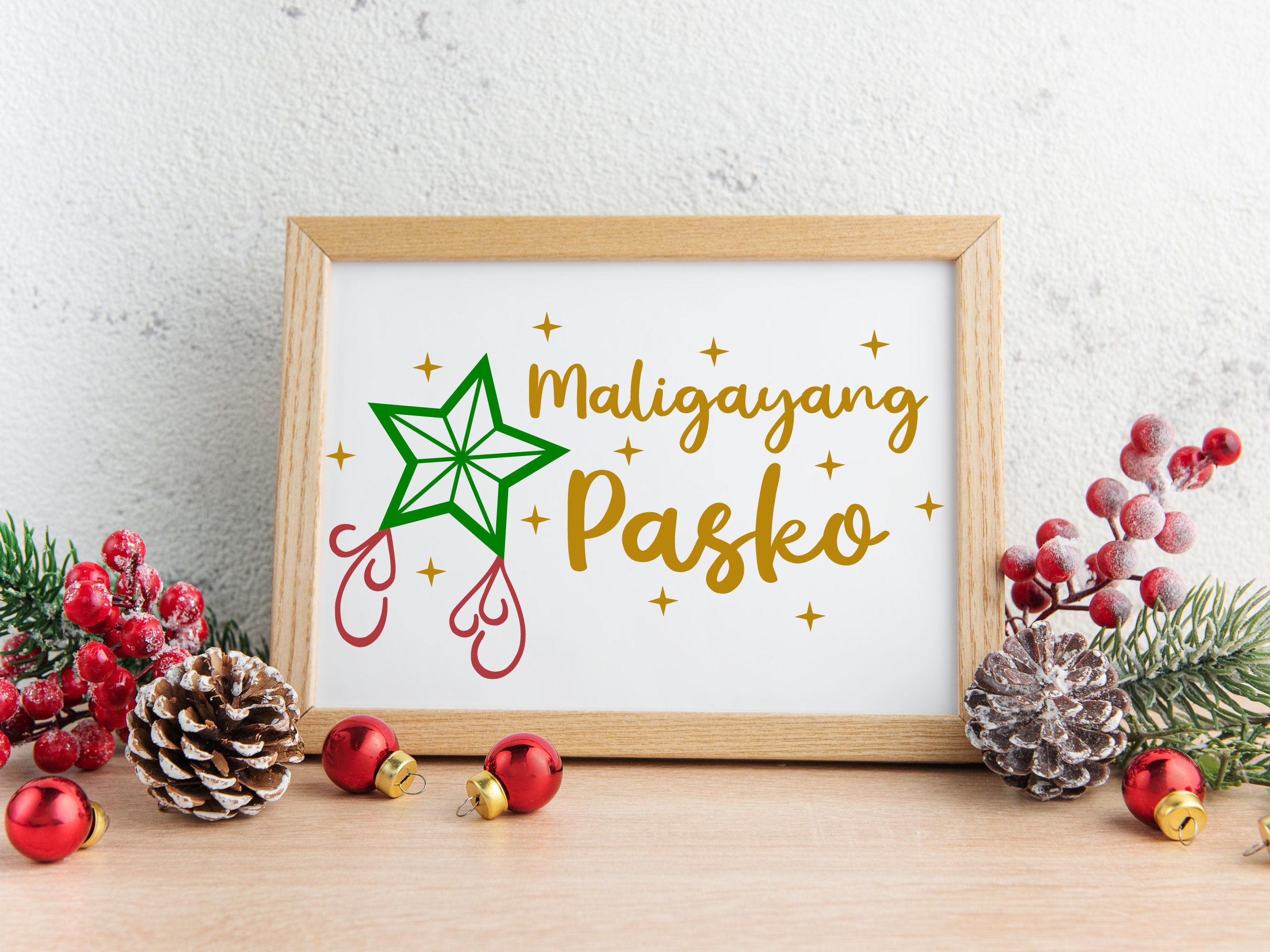 Maligayang Pasko Svg | Digital Download | Filipino Merry Christmas ...