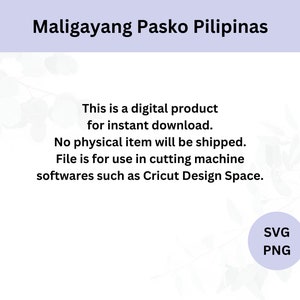 Maligayang Pasko Pilipinas Svg | Digital Download | Filipino Merry ...