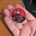 Circular Red Tractor Sticker - Etsy