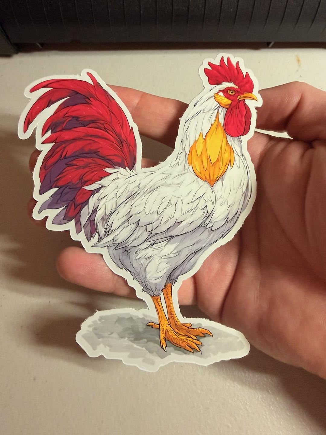 Watercolor Leghorn Rooster Sticker - Etsy