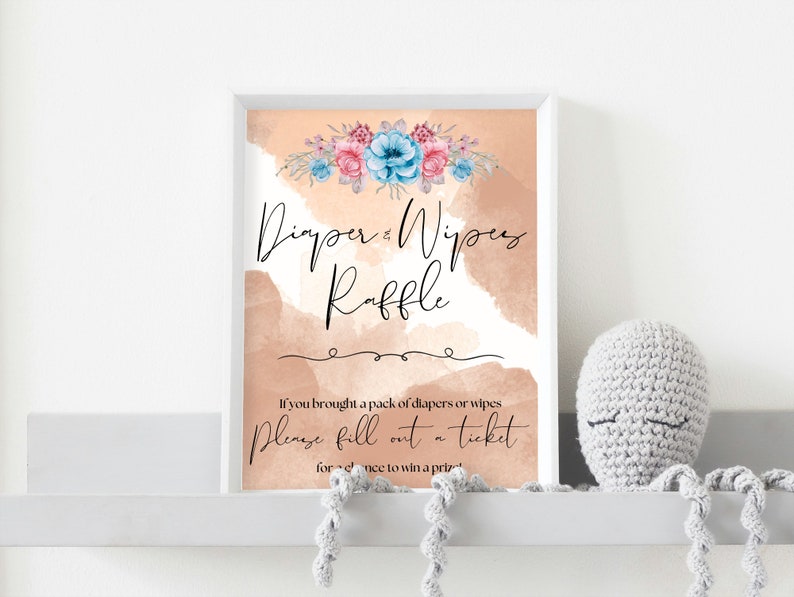 Diaper and Wipes Raffle Sign - Etsy