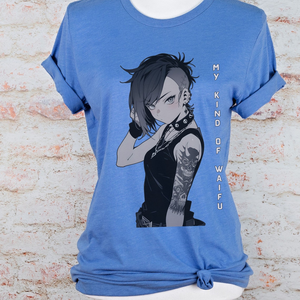 My Kind of Waifu Anime Girl T-shirt Cute Punk Rock Woman - Etsy