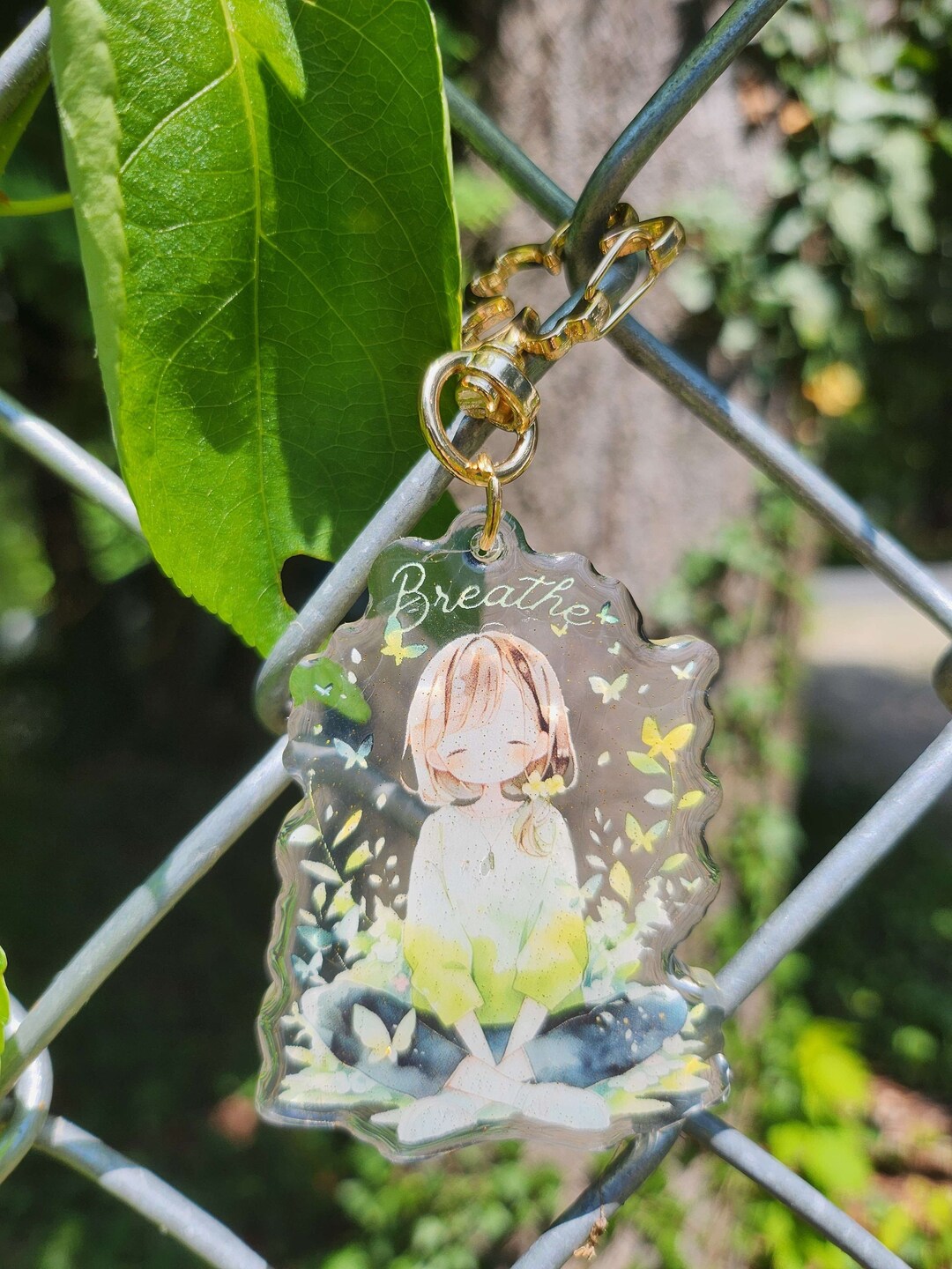 Breathe Cute Meditation Key Chain, Sakura Cherry Blossom Clip, 2.5 ...