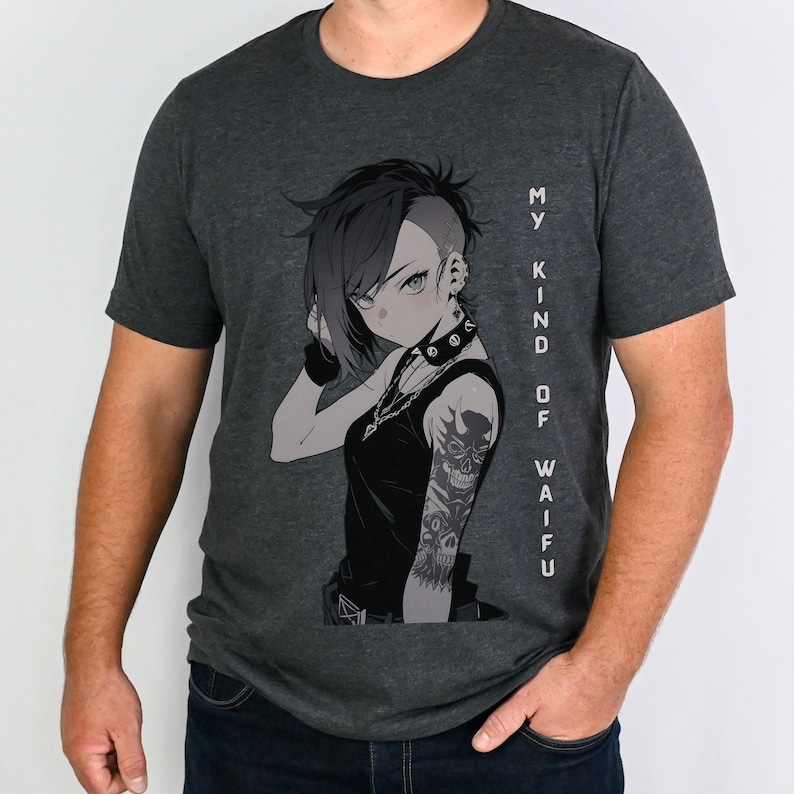My Kind of Waifu Anime Girl T-shirt Cute Punk Rock Woman - Etsy