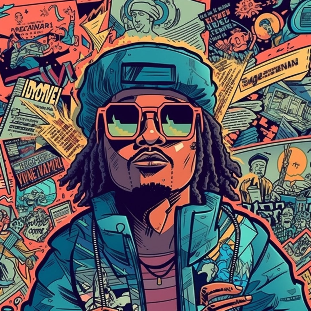 Future Thuggin Abstract Comic Art - Etsy