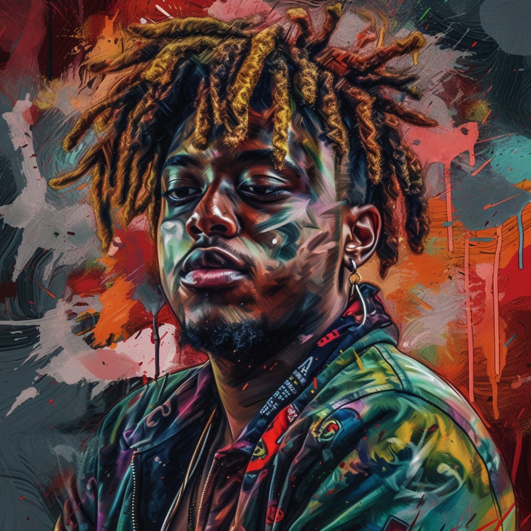 Juice Wrld Abstract Digital Art Etsy