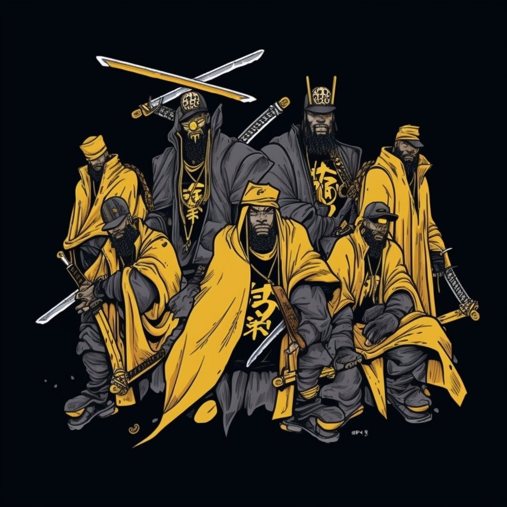 Wu-tang Samurai Abstract Digital Art - Etsy