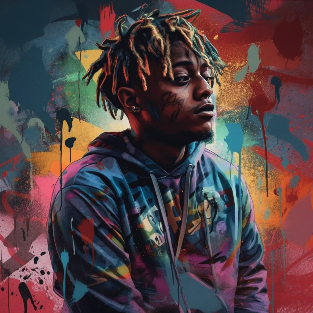 Juice Wrld Abstract Digital Art Etsy