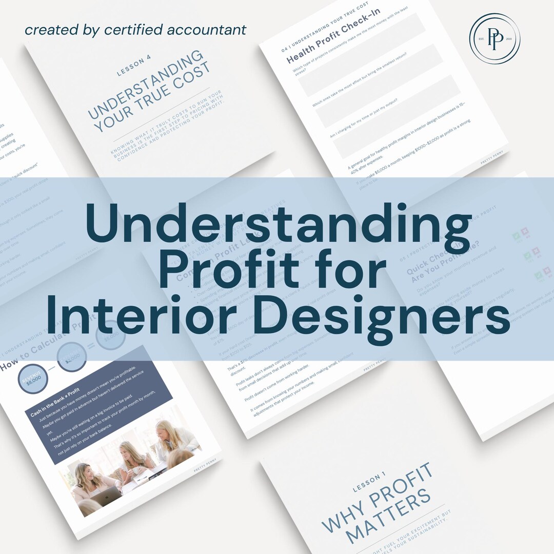 Profit Workbook for Interior Designers: Business Finance Guide (PDF) - Etsy