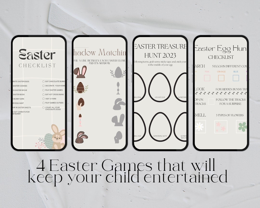Easter Games Bundle | Kids Activities, Egg Hunt, Spring Fun (digital ...