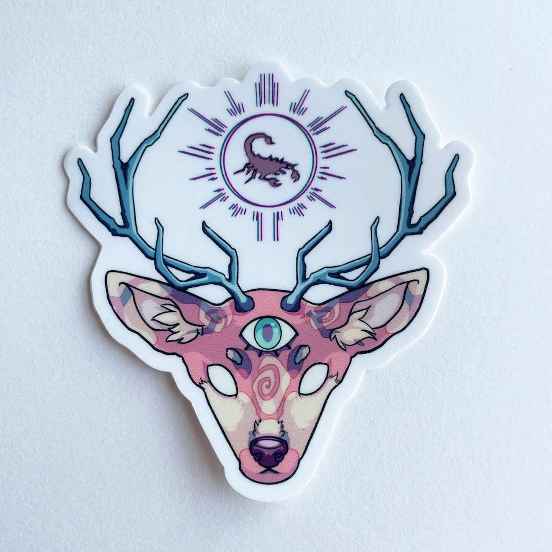 Magical Deer Cryptid Sticker - Etsy
