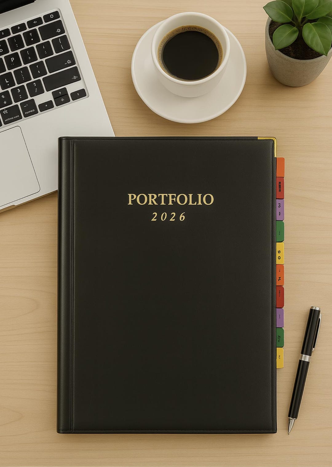 NEW! 2026 Diary Quarto Size Portfolio With Tab Week to Page Business ...