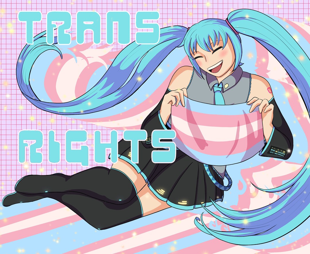 Miku Trans Rights Print - Etsy