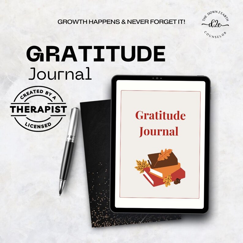 Daily Gratitude Worksheet PDF, Journal Printable, Digital Mindfulness ...