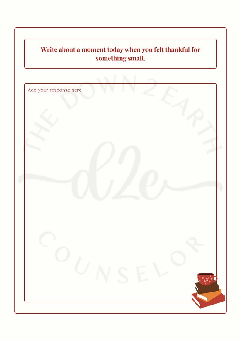 Daily Gratitude Worksheet PDF, Journal Printable, Digital Mindfulness ...