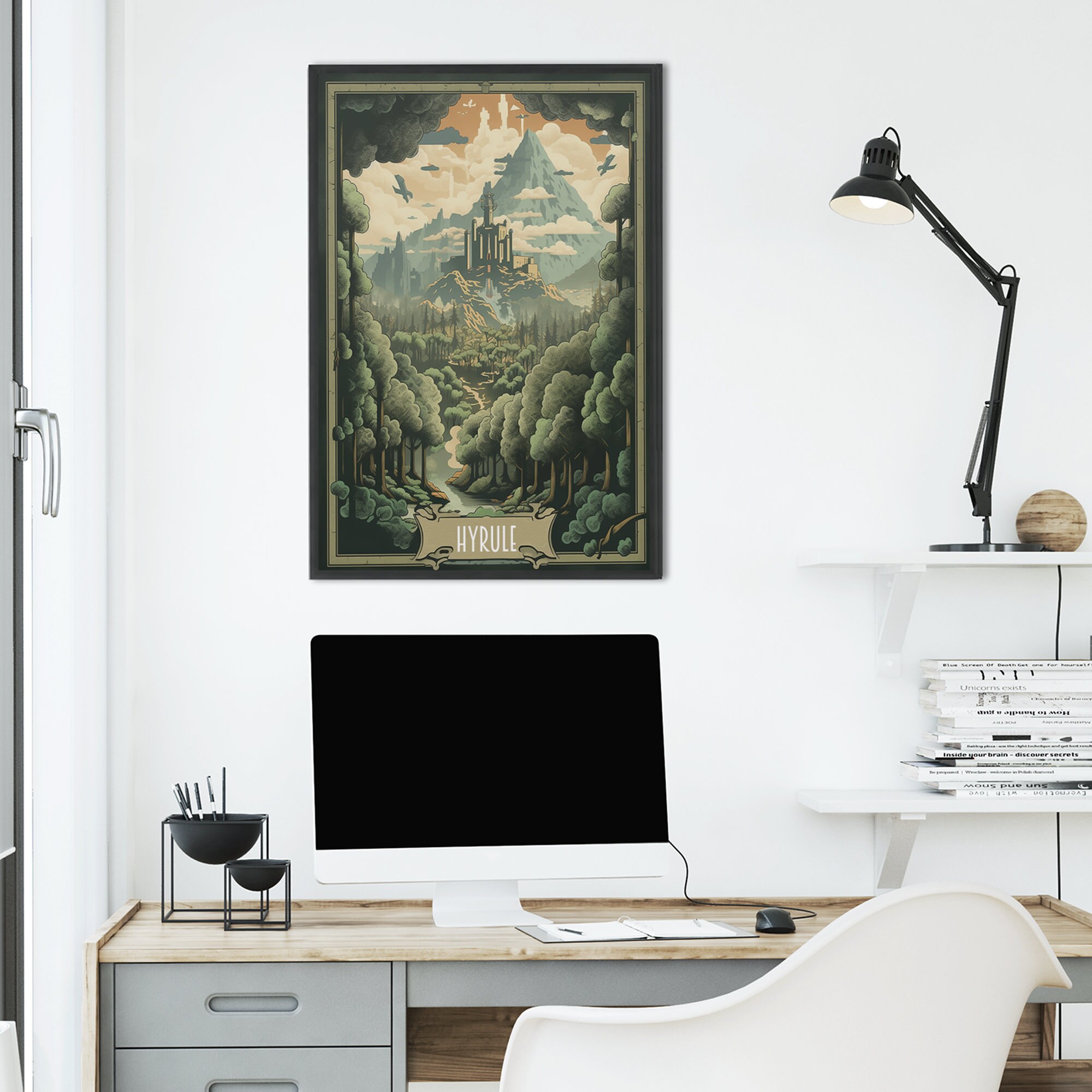 Hyrule Travel Poster Art Digital Download, Zelda Inspired Poster, Visit ...