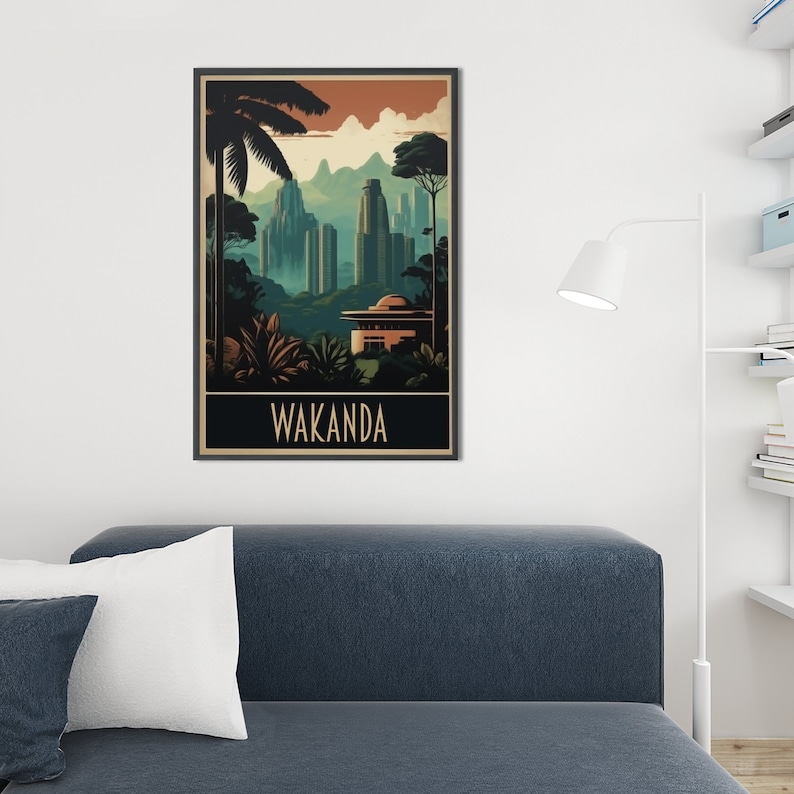 Wakanda Vintage Travel Poster, Fictional City Art (digital Download) - Etsy