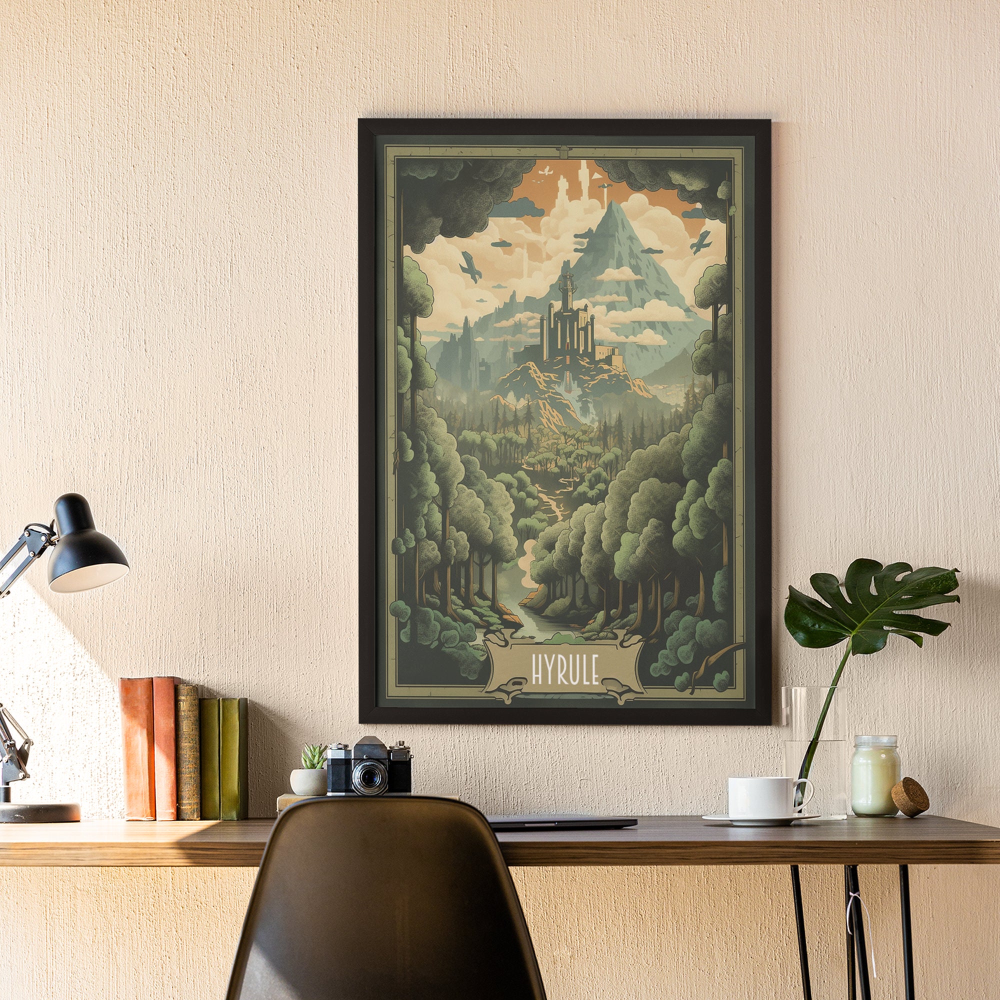 Hyrule Travel Poster Art Digital Download, Zelda Inspired Poster, Visit ...