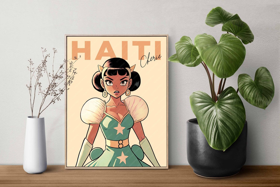 Haiti Cherie / Proud Haitian / I Love Haiti / Haiti Art / Gift for ...