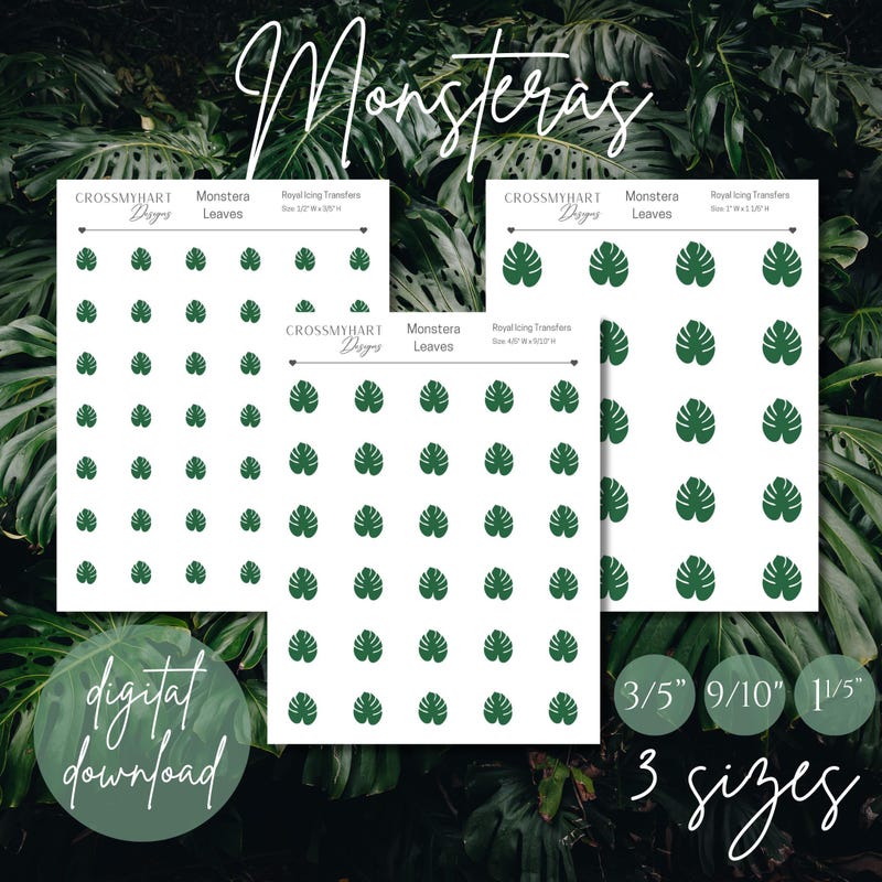 Monstera Leaf Cake - Etsy