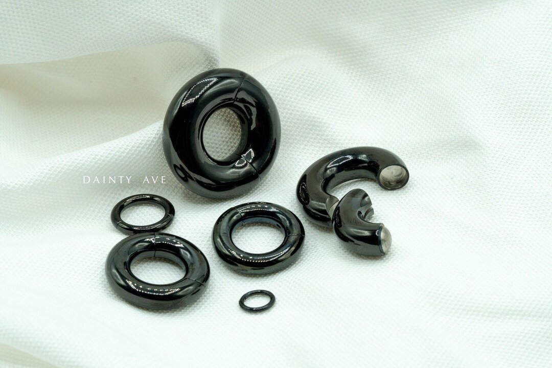 00G/0G/2G/4G/6G/8G/10G/12G/16G/18G/20G Black Implant Grade Titanium ...