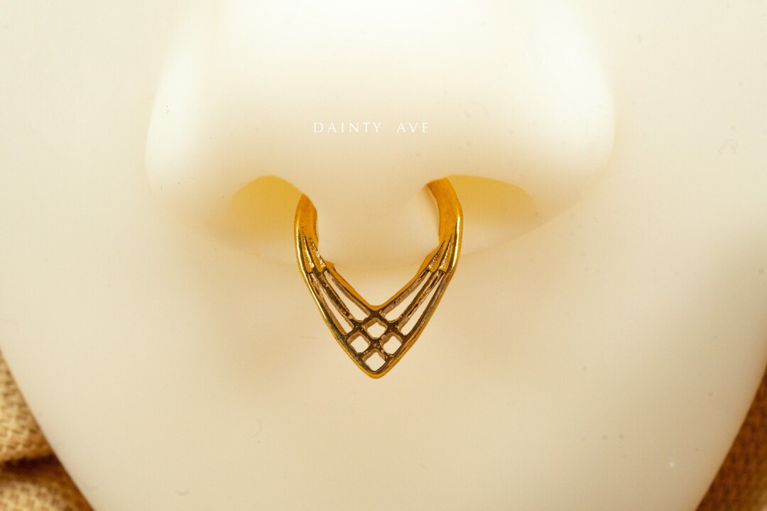 16G Criss Cross Septum Ring Septum Clicker Implant Grade Titanium ...