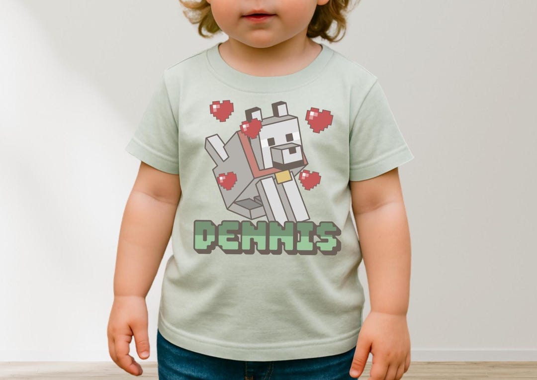 Minecraft Dennis the Wolf PNG | Digital Download | Sublimation Design ...