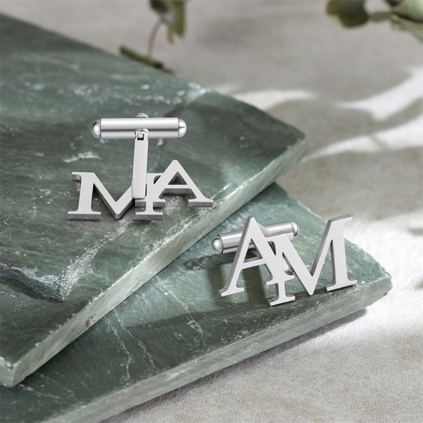 Initial Cufflinks - Etsy