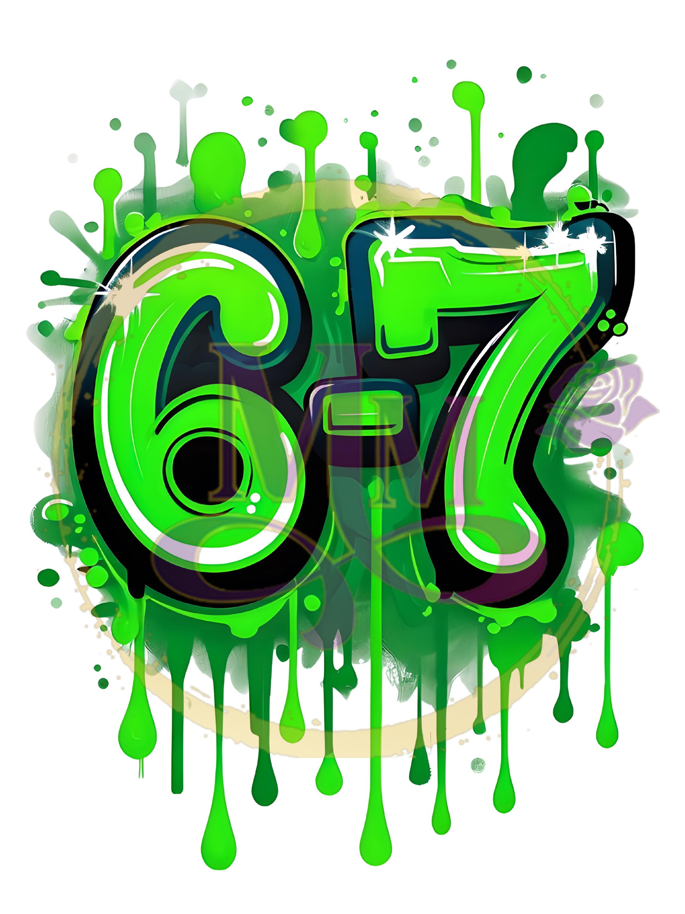6 7 Numbers Digital Design Bundle - Digital Png's for T-shirts, Mugs ...