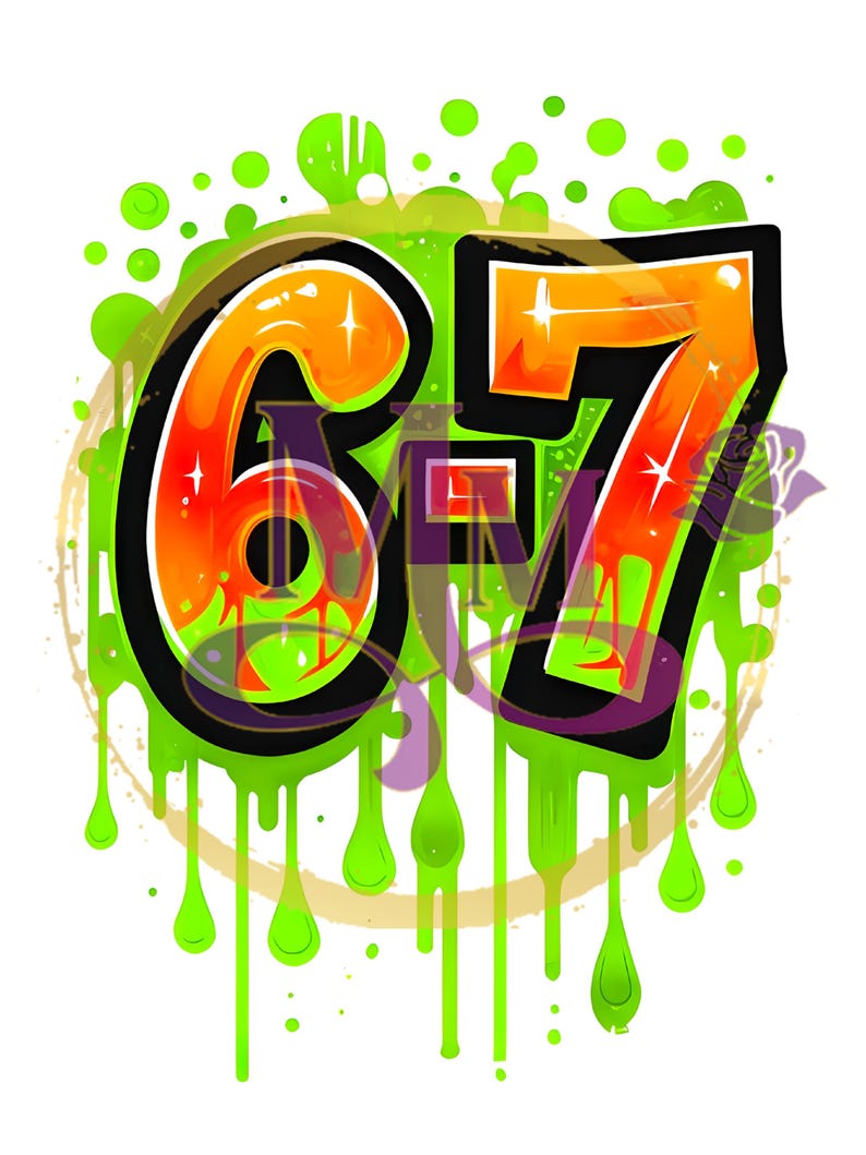 6 7 Numbers Digital Design Bundle - Digital Png's for T-shirts, Mugs ...
