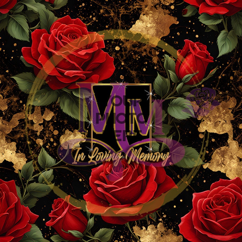 Red Rose Memorial Add Photo Digital Png Files for Wind Spinners or ...