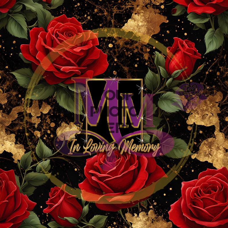 Red Rose Memorial Add Photo Digital Png Files for Wind Spinners or ...