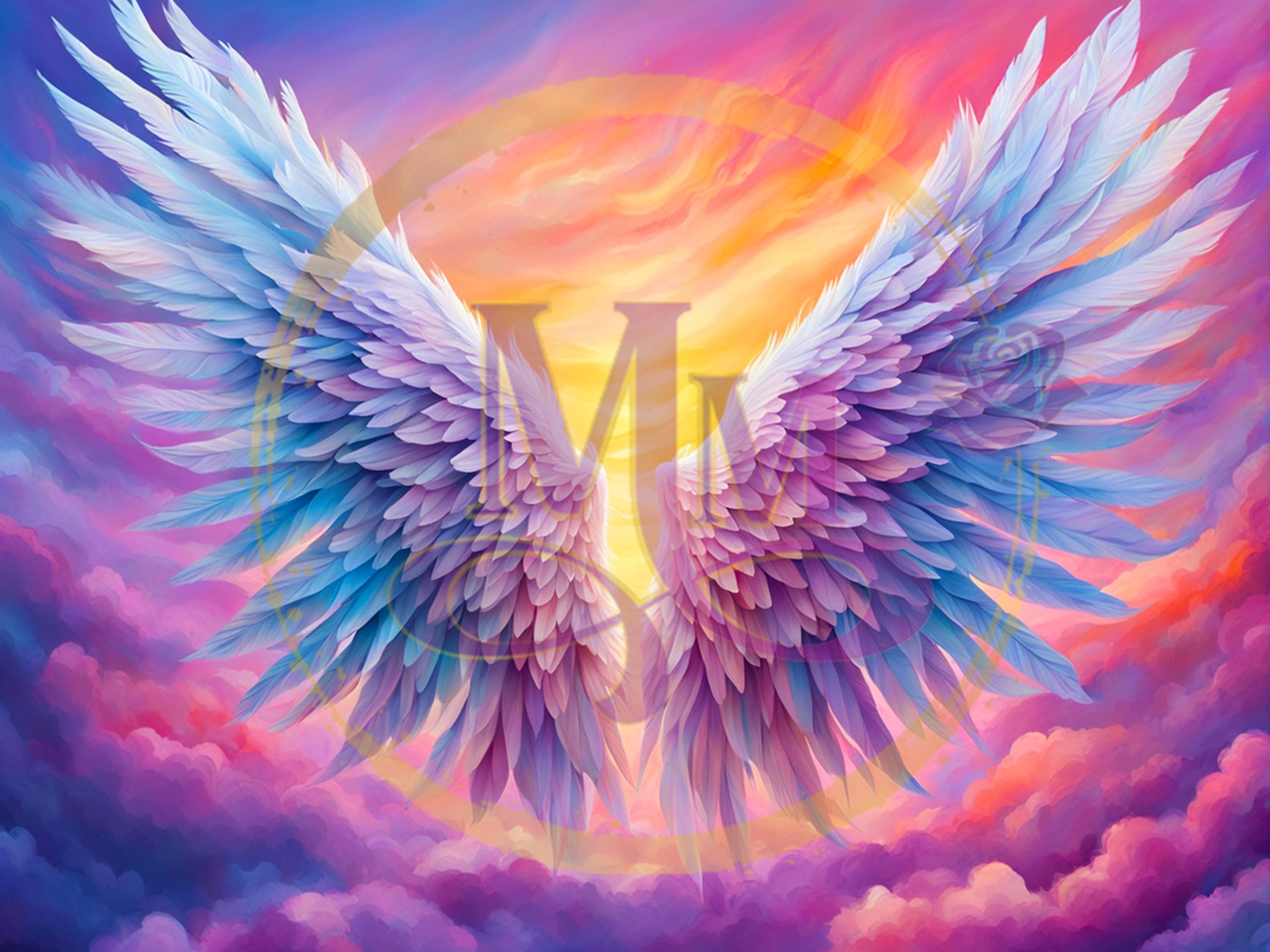 On Angel Wings Memorial Slate Bundle - Digital PNG File for Sublimation ...