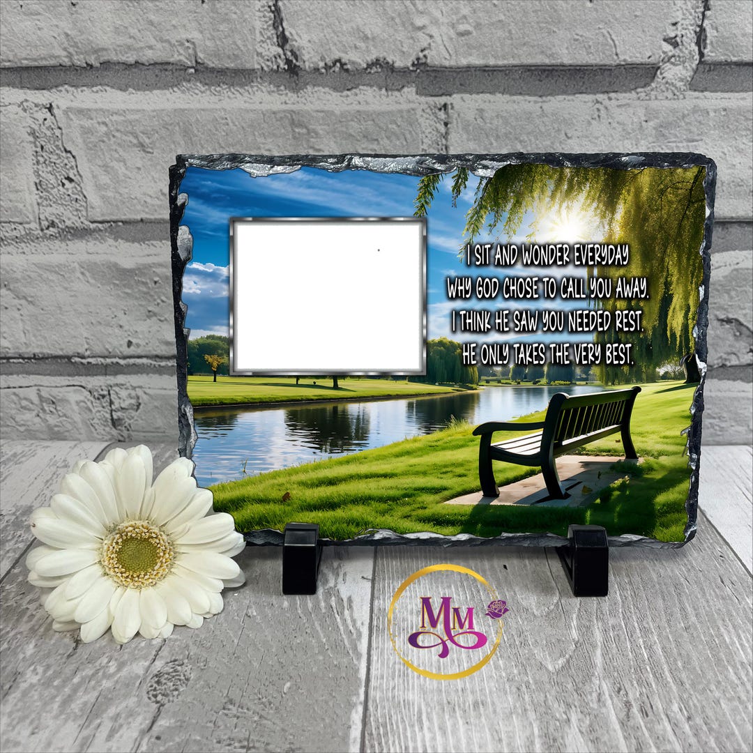 Bench Memorial Slate Bundle - Digital PNG File for Sublimation Slates ...