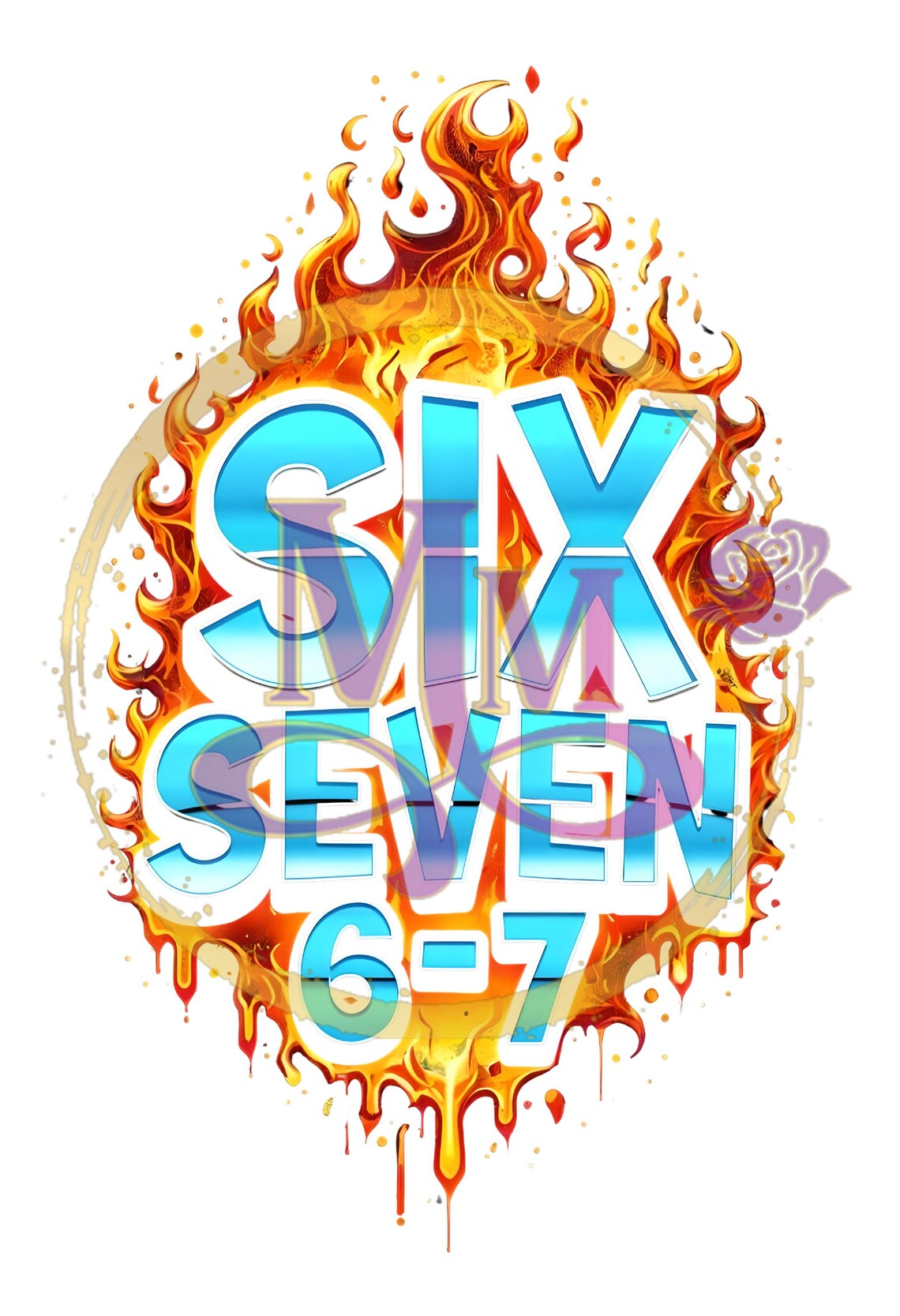 6 7 Flames Digital Design - Digital PNG for T-shirts, Mug, Etc. - Etsy