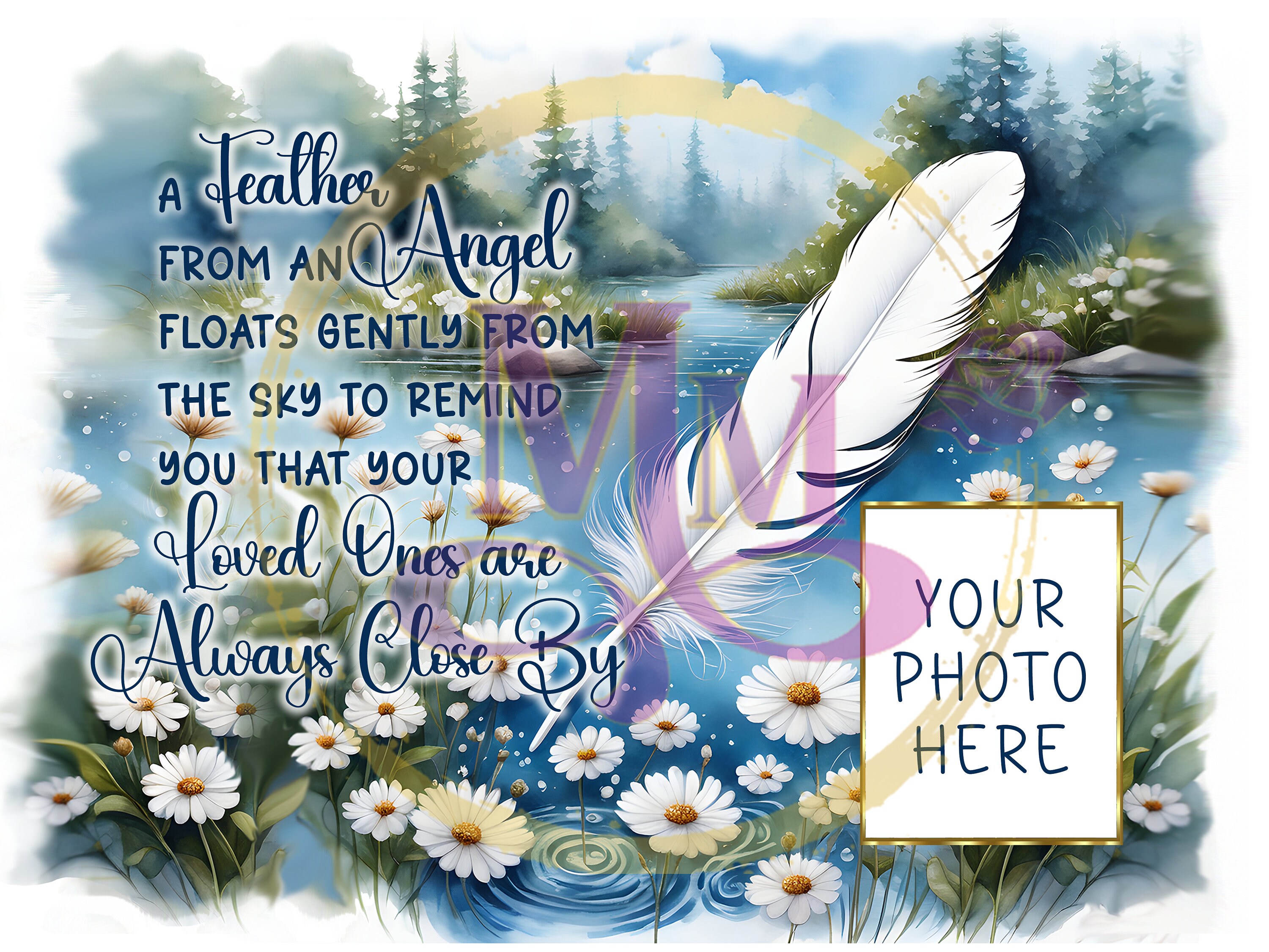 A Feather Memorial Slate Bundle Digital PNG File for Sublimation Slates ...
