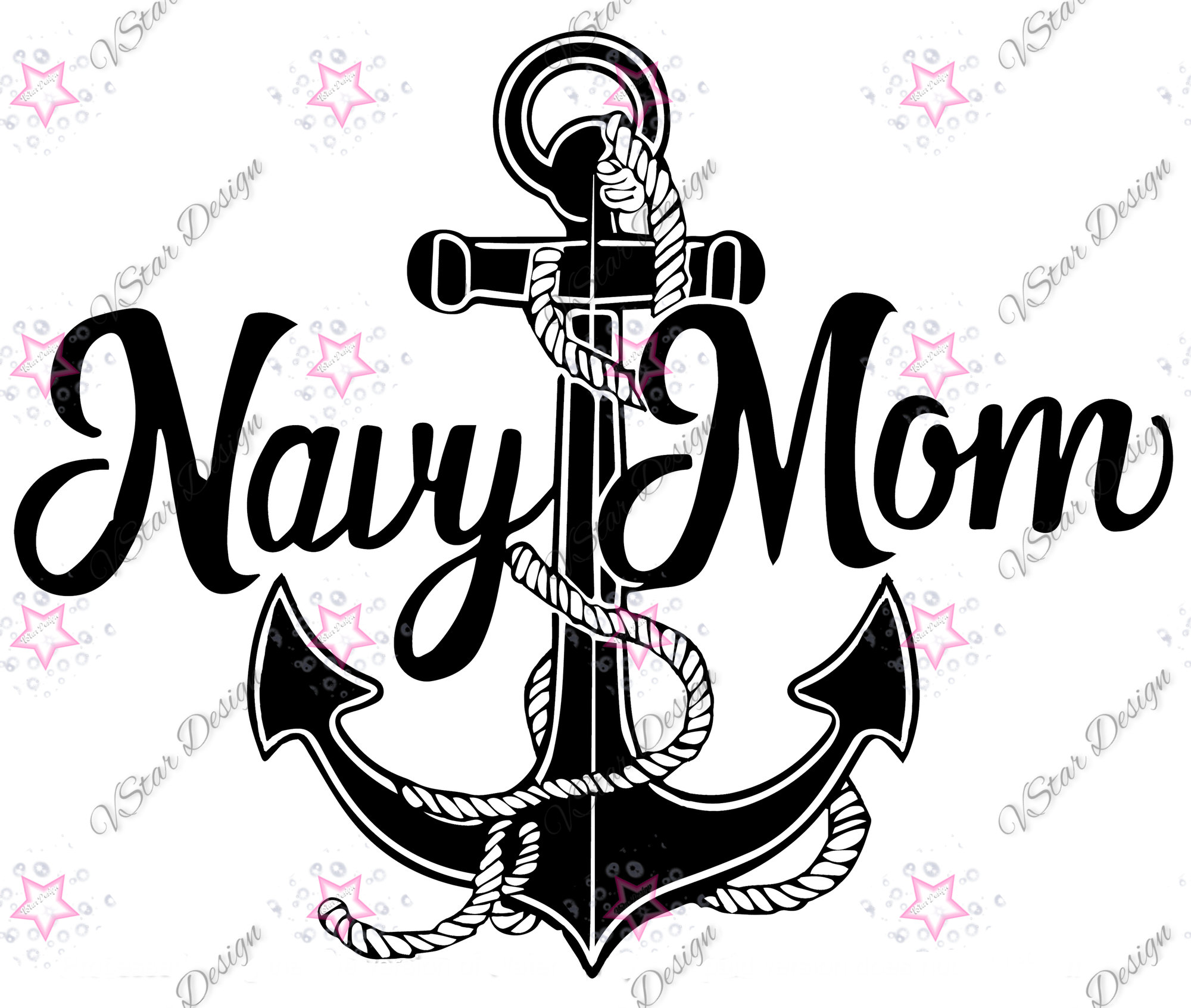 2024 Navy Mom Anchor, Navy Mom, SVG File, Cut File, PNG File, Digital ...